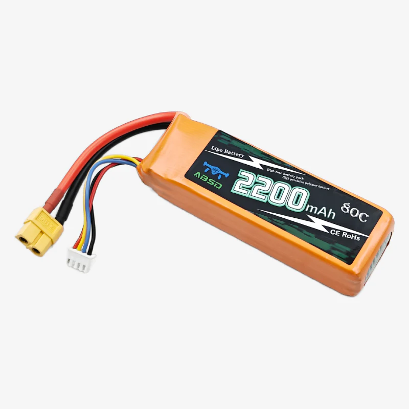 11.1V 2200mAh 3S Li-Po Battery 80C High Discharge Rate Pack for RC ...